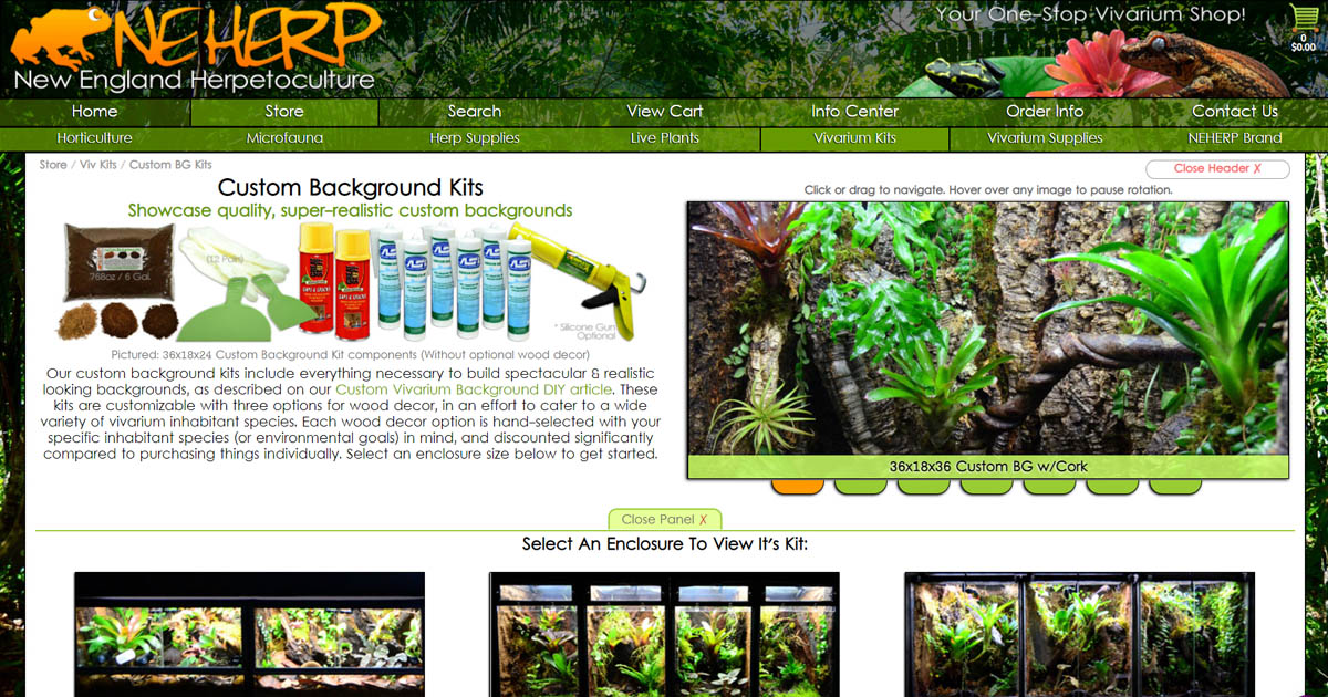 Custom Background Kits For Live Vivariums, Bioactive Terrariums, and ...